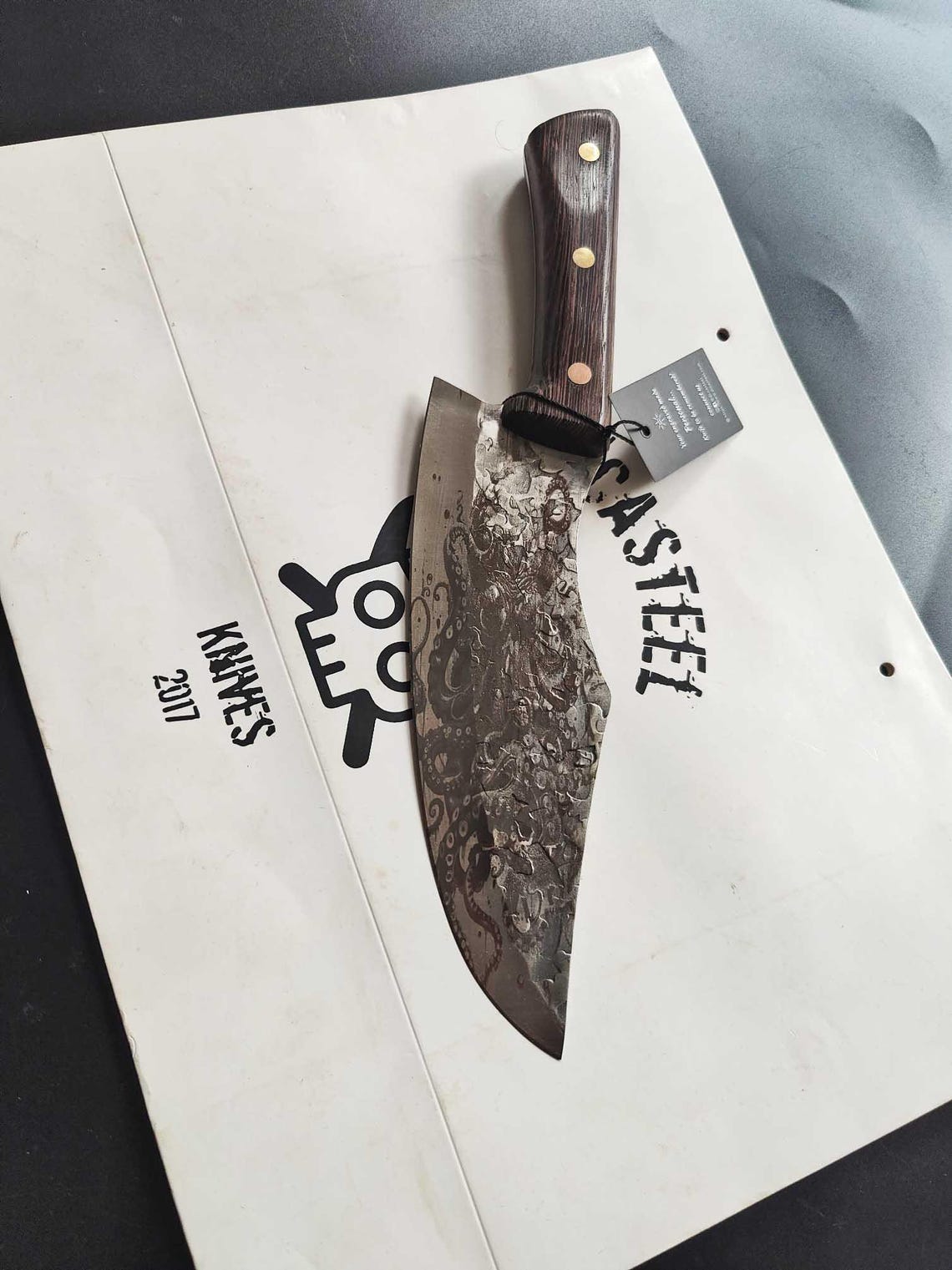 Chef Knife With Octopus Engraving. Strength, Beauty, Precision Dive ...