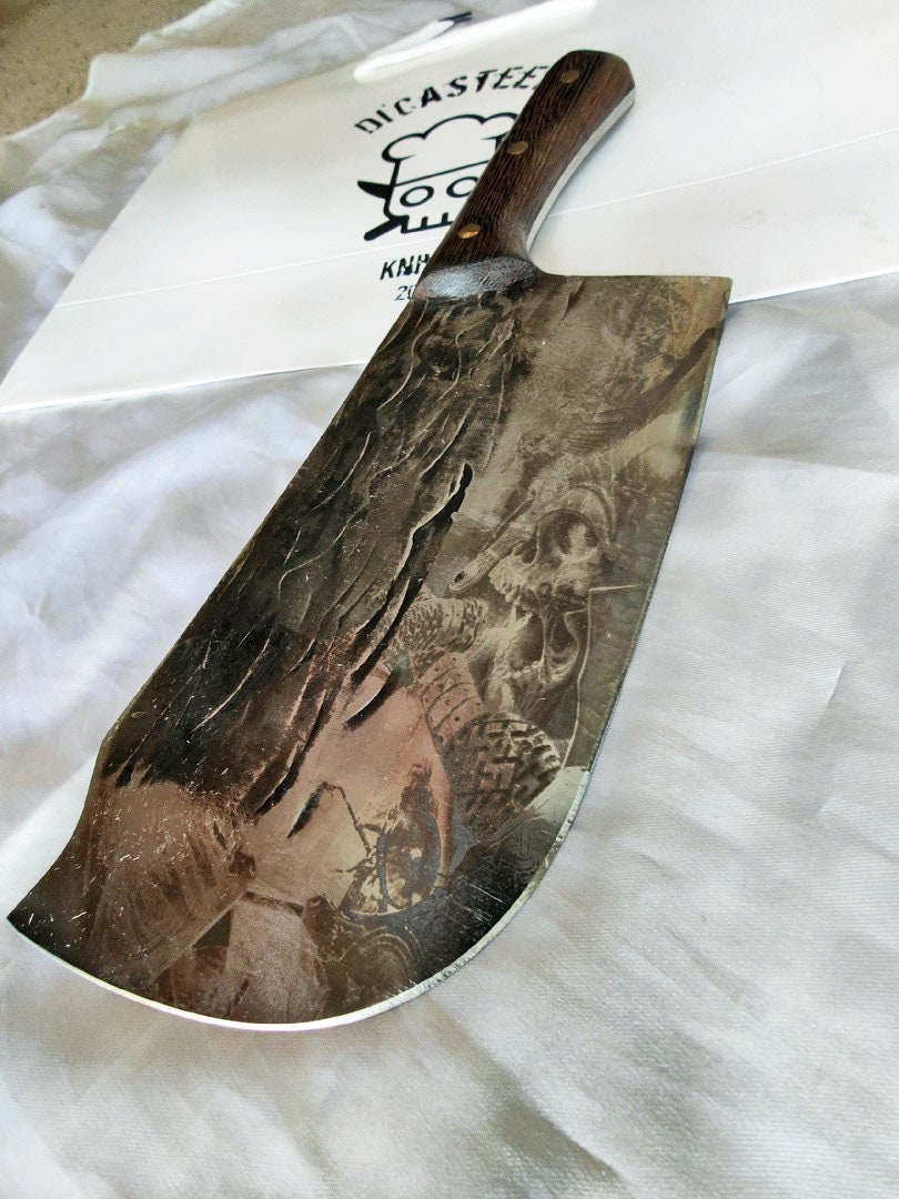 Unique Cleaver Knife Viking Style by Di'casteel - Etsy