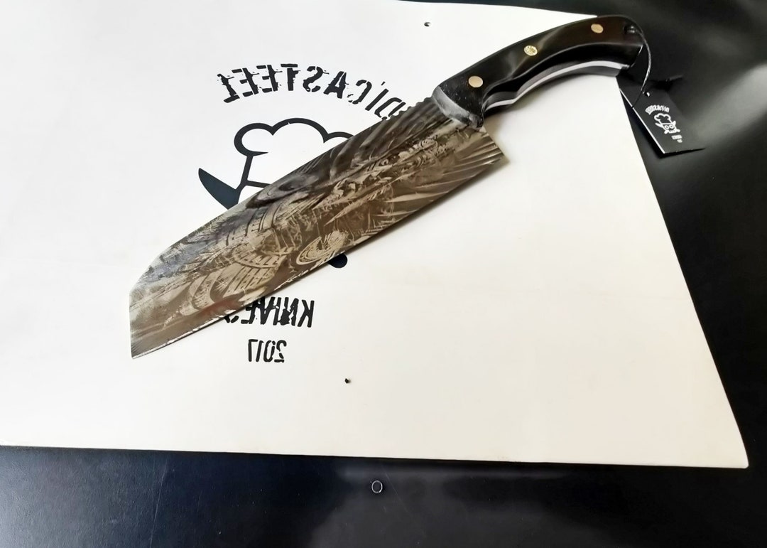 Nakiri Knife With Inca Fighter Engraving - Where Tradition Meets ...