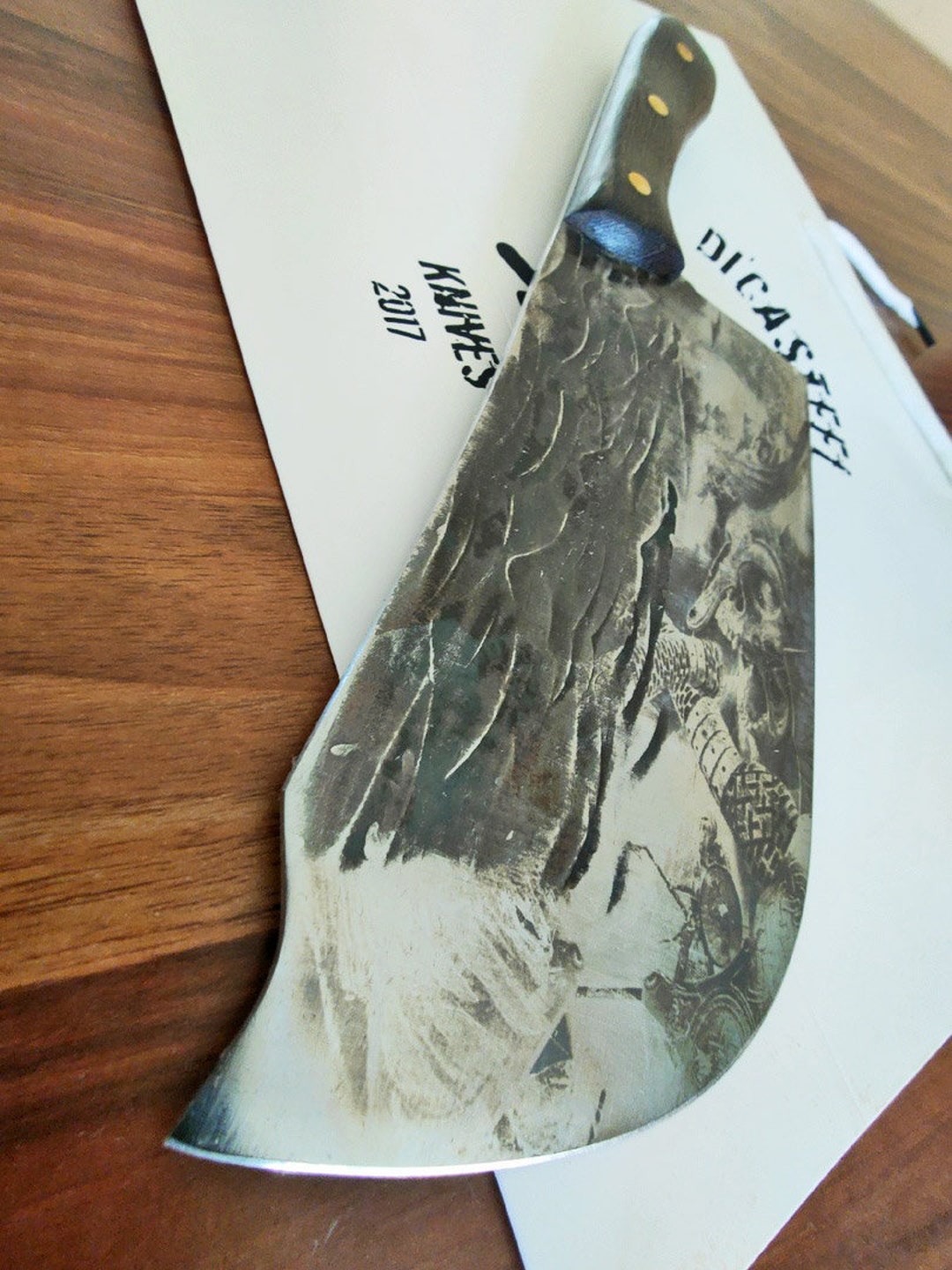 Unique Cleaver Knife Viking Style by Di'casteel - Etsy