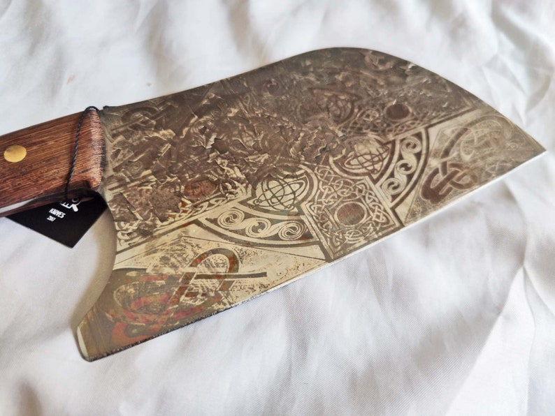 Cleaver Knife Custom Celtic Irish Cross by Di'casteel - Etsy