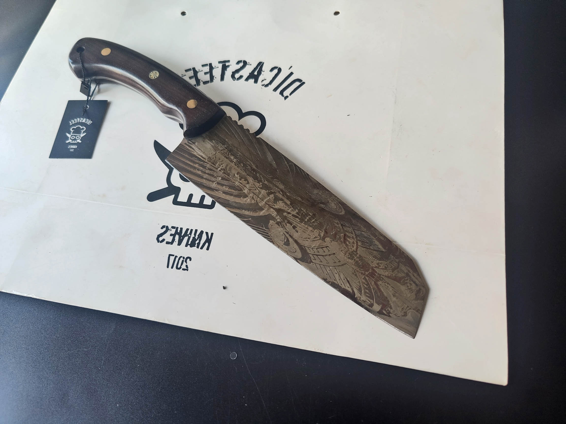 Nakiri Knife With Inca Fighter Engraving - Where Tradition Meets ...