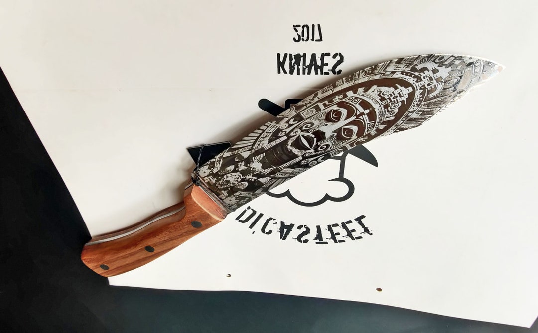 Personalized Butcher Knife: 7" Handcrafted Inca Fighter Knife With ...