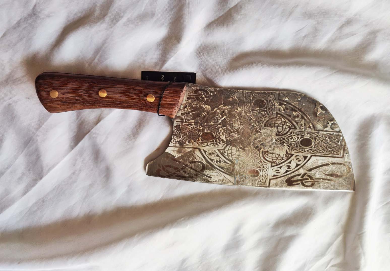 Cleaver Knife Custom Celtic Irish Cross by Di'casteel - Etsy