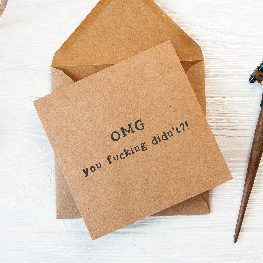 Rude Funny Card You Fucking Didn't Congratulations Card, Commiserations ...