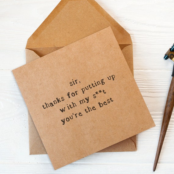 Rude Funny Thank You Teacher Card Sir or Miss Card for - Etsy UK