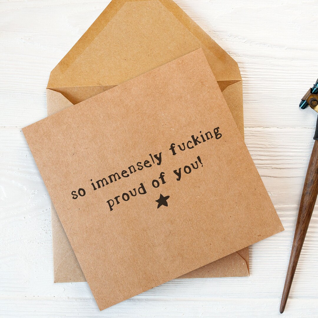 Rude Funny Congratulations Card so Immensely Proud of You Card, Cheeky ...