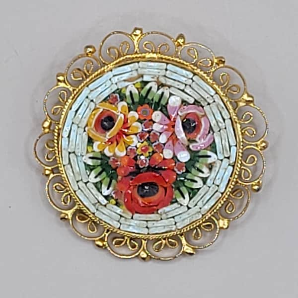 Micro Mosaic Brooch - Etsy
