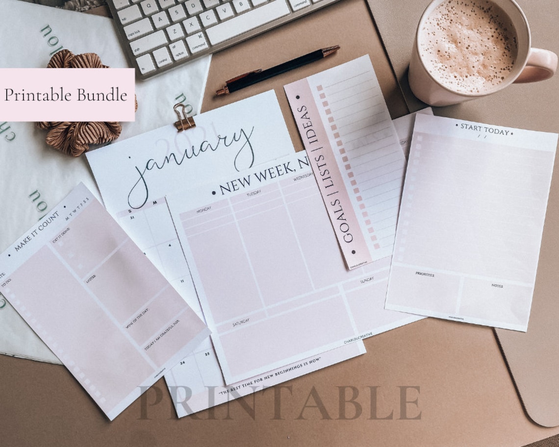 Printable A4 Weekly Planner Printable Goals Planner New | Etsy UK