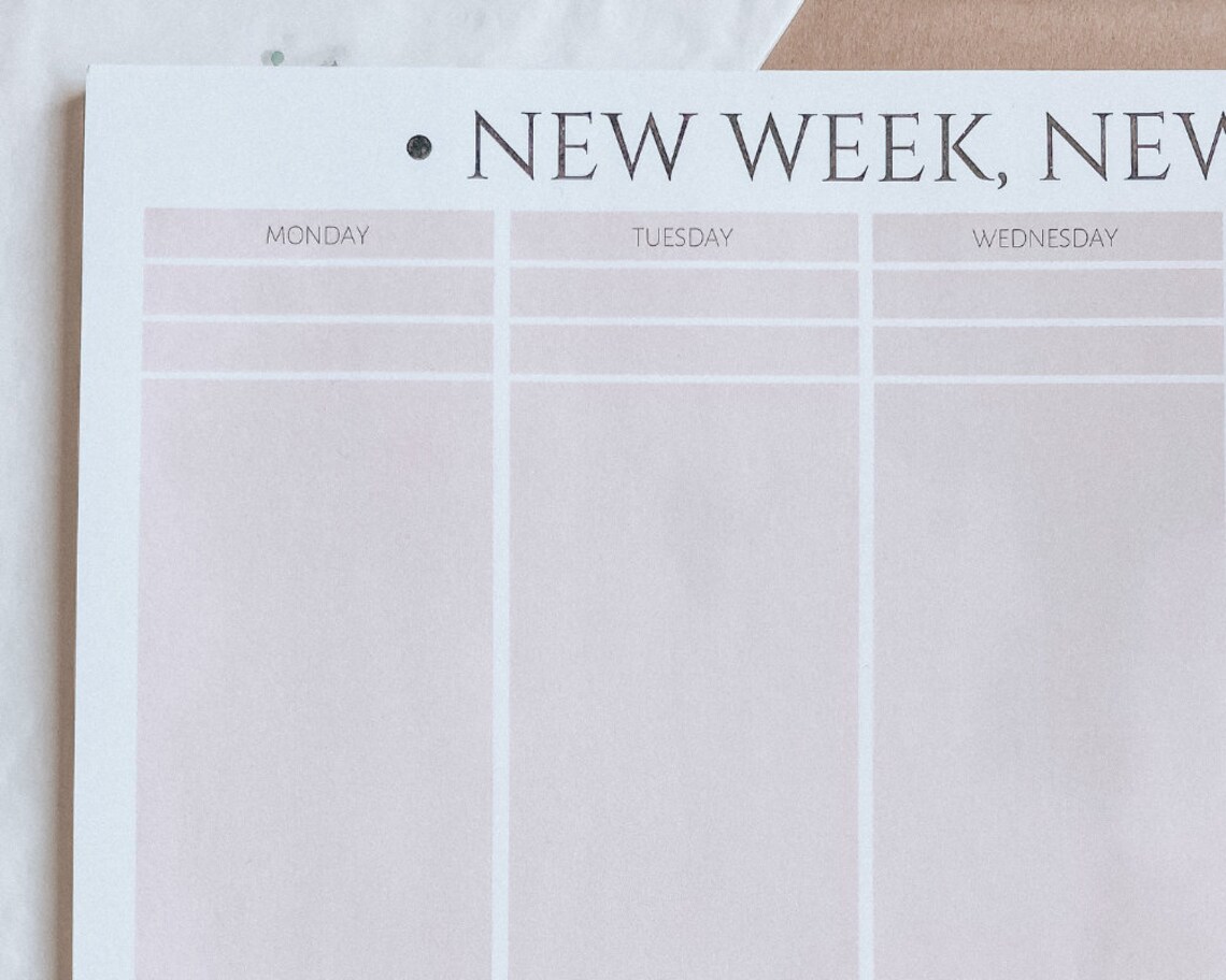 Printable A4 Weekly Planner Printable Goals Planner New | Etsy UK