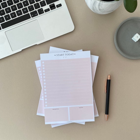 Daily Planner A5 Desktop Pad Tear-off Jotter Notepad | Etsy