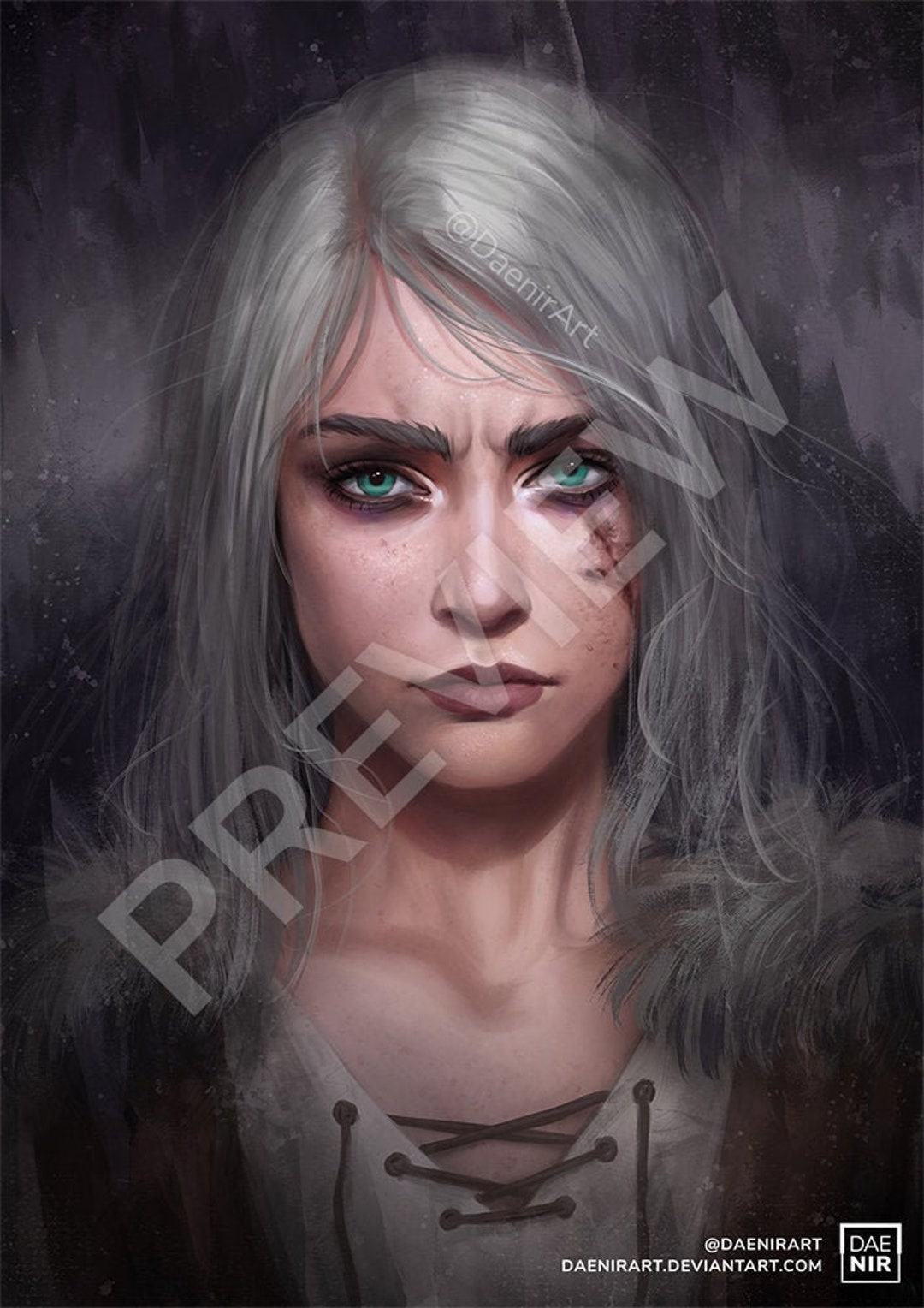 Witcher: Ciri Art Print / Fanartprint / Fantasy Wallart / - Etsy