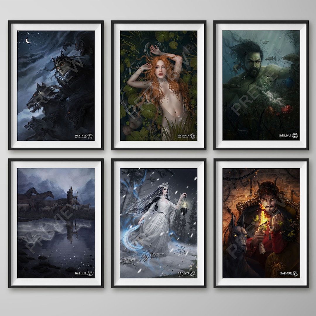 Slavic Mythology - Gods and Demons / Original Art / Fantasy Wallart ...