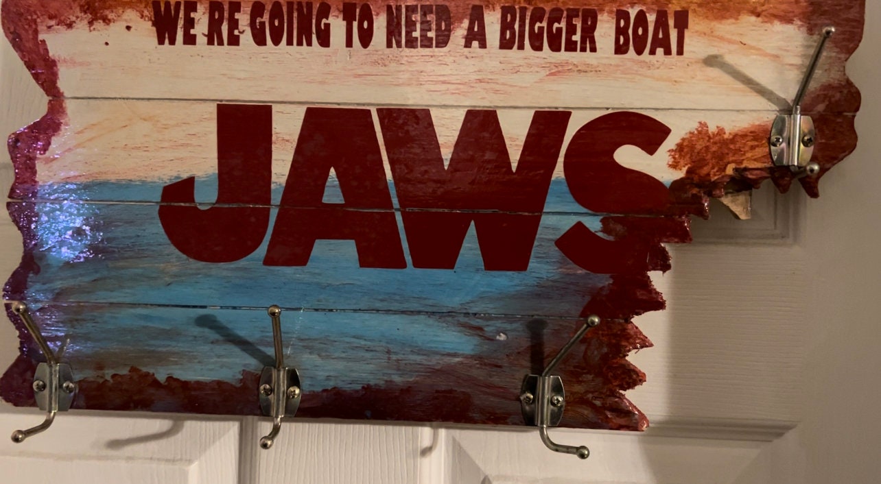 Jaws Inspired Coat Hook Wall Plaque - Etsy