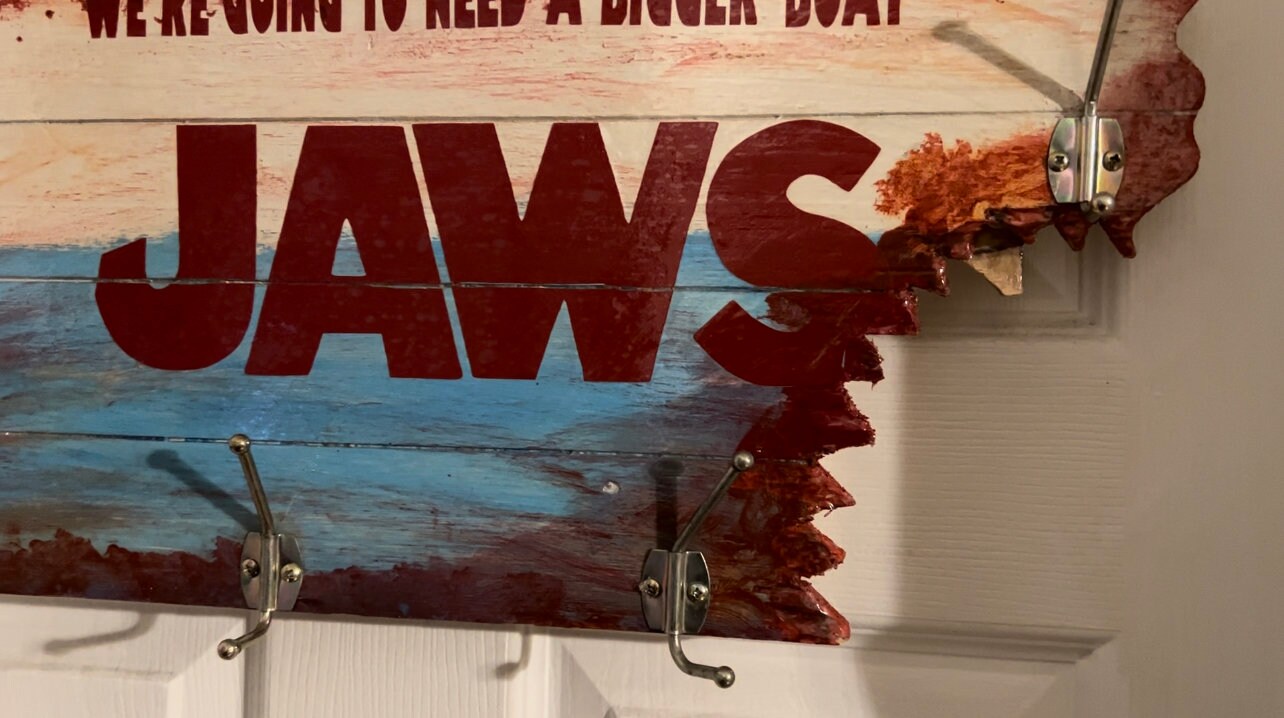 Jaws Inspired Coat Hook Wall Plaque - Etsy