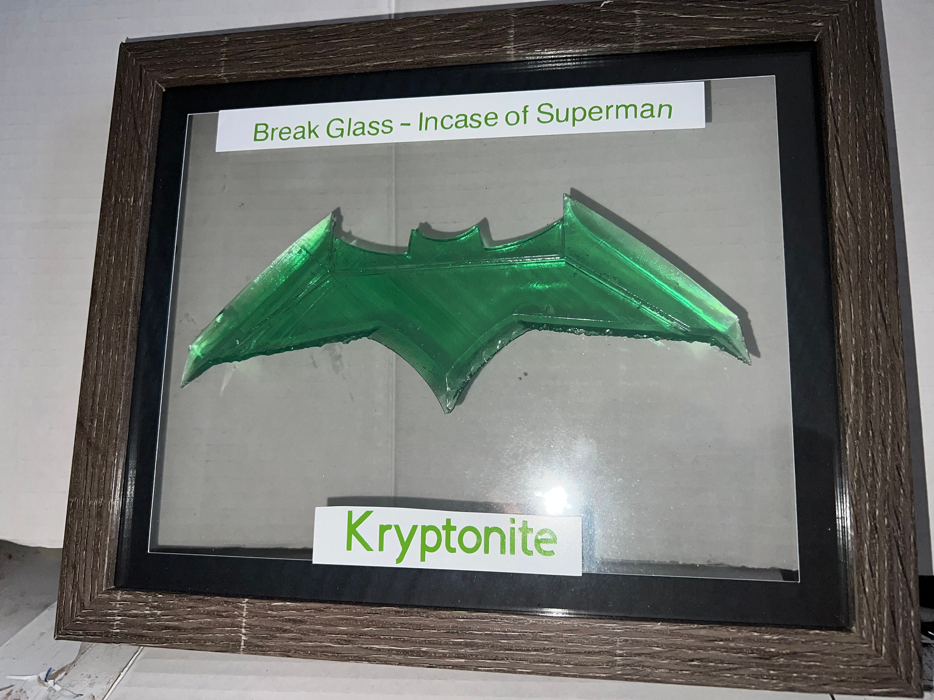 Batman Kryptonite Shadow Box Frame - Etsy