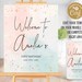 Editable Watercolor Birthday Welcome Sign. Pastel First Birthday Board ...