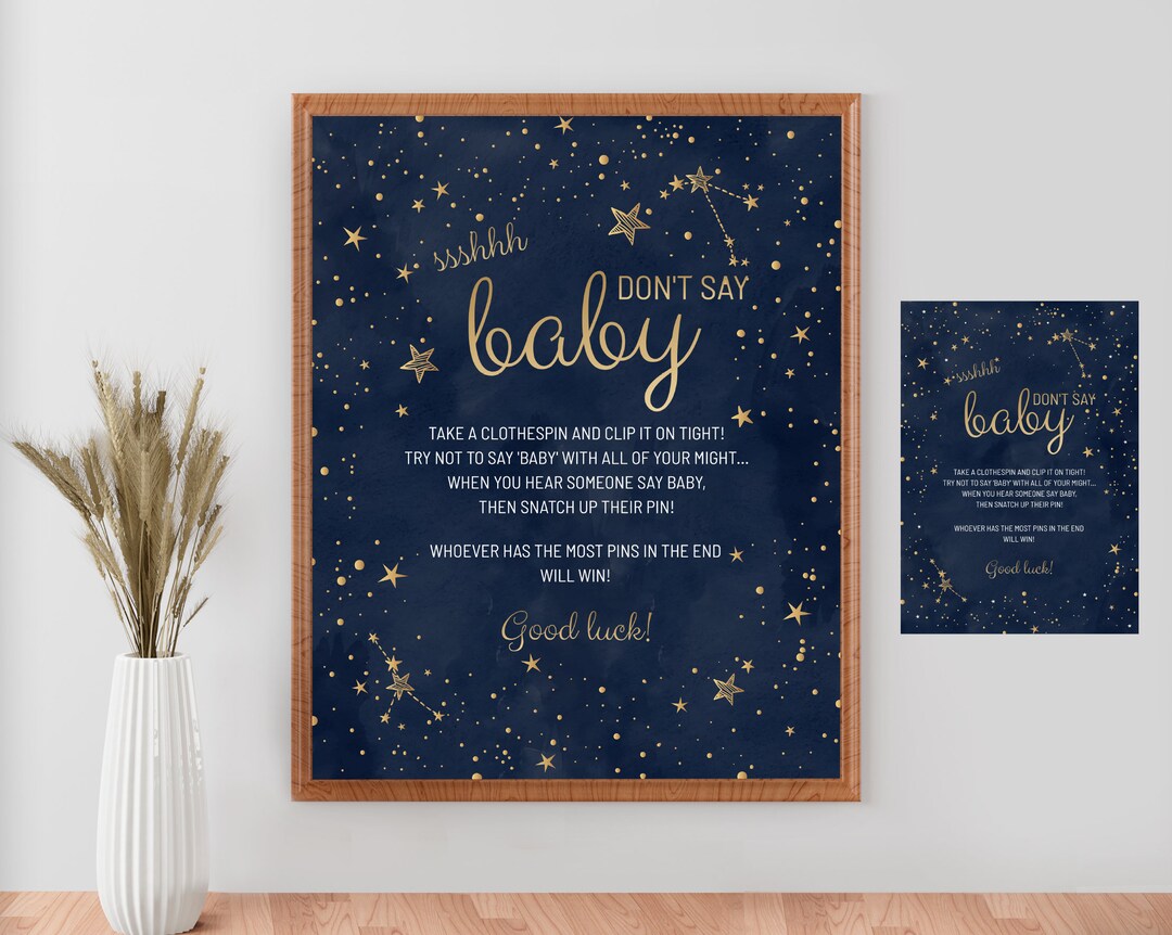 Editable Don't Say Baby Game Sign. Twinkle Little Star. Over the Moon ...