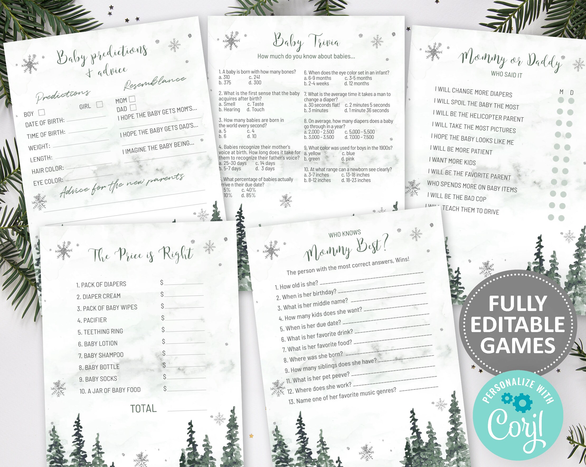 Winter Baby Shower Mega Bundle. Baby Its Cold Outside. Gender - Etsy