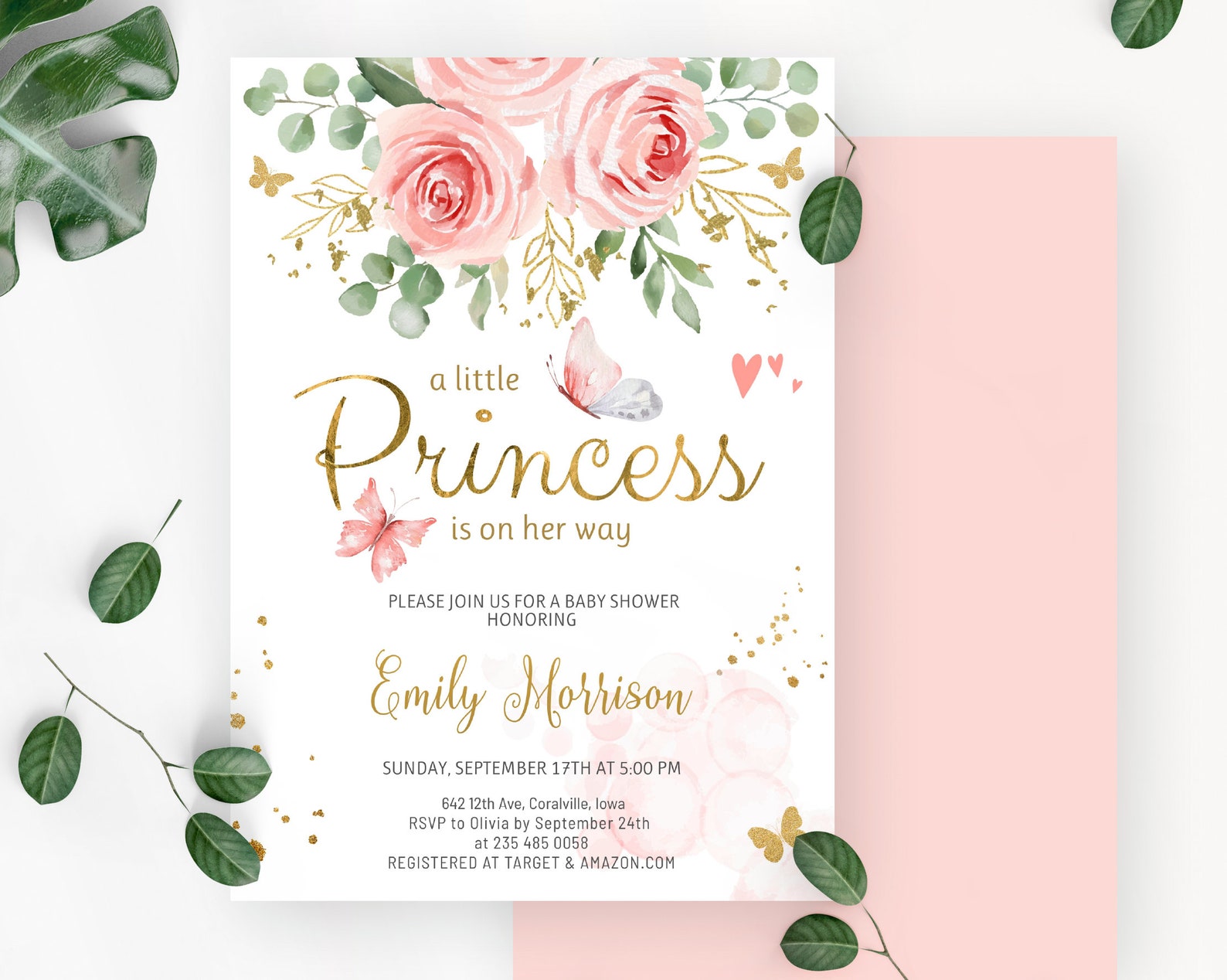 Editable a Little Princess is on Her Way Baby Shower - Etsy