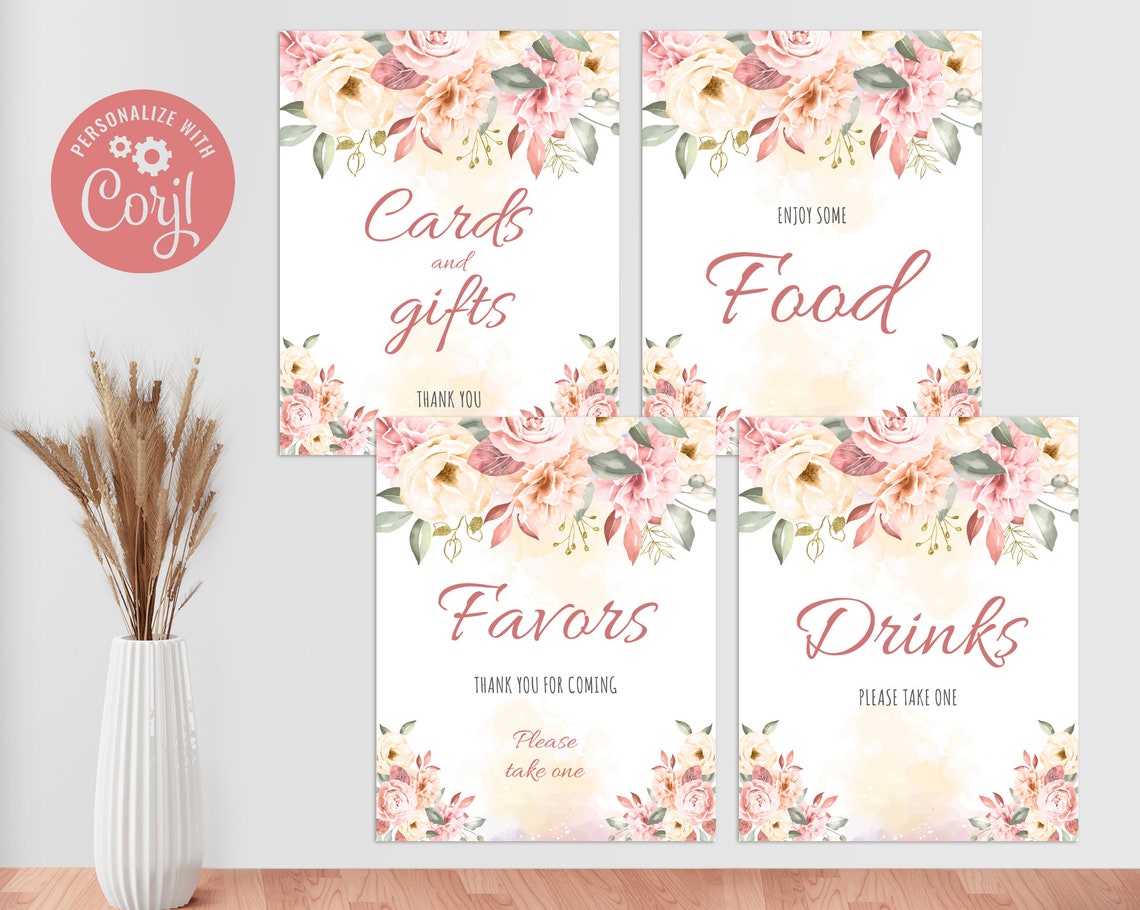 Birthday Table Signs Bundle. Food Sign. Fafors Sign. Cards and - Etsy