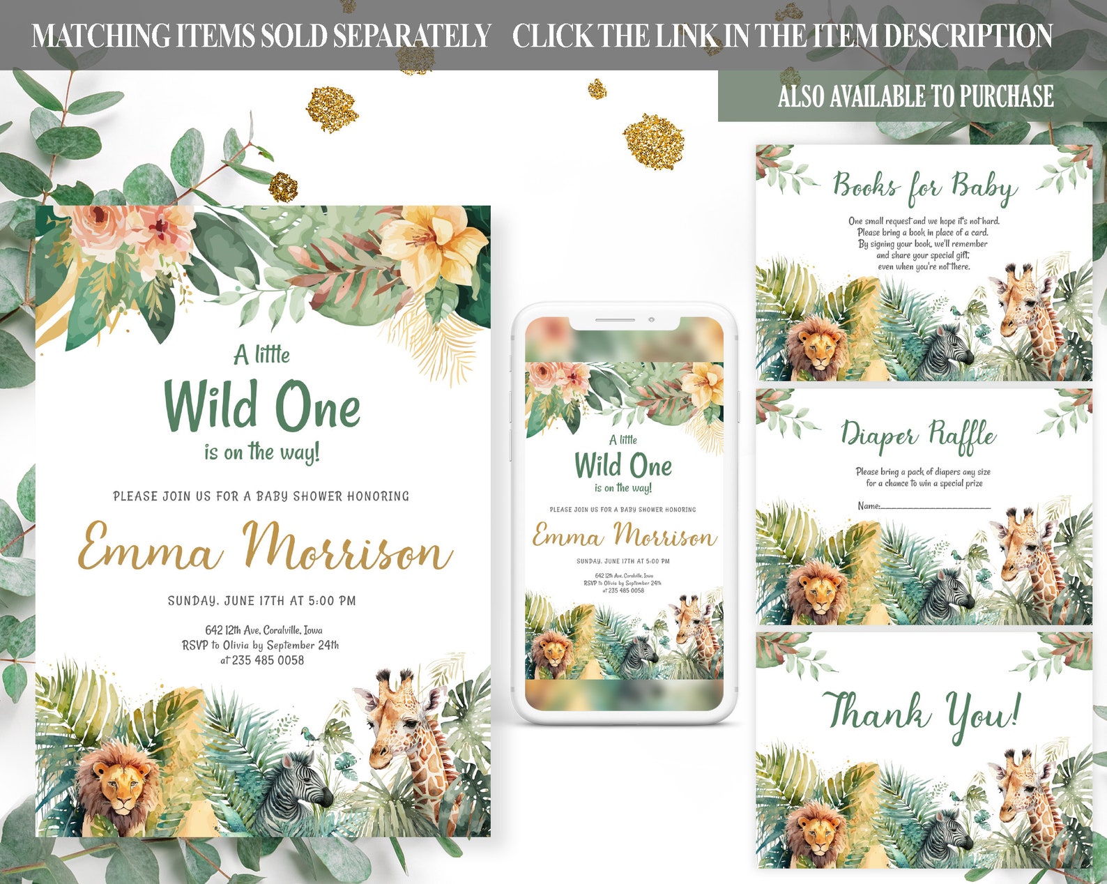 Safari Baby Shower Welcome Sign: Jungle Animals Printable Decor - Etsy