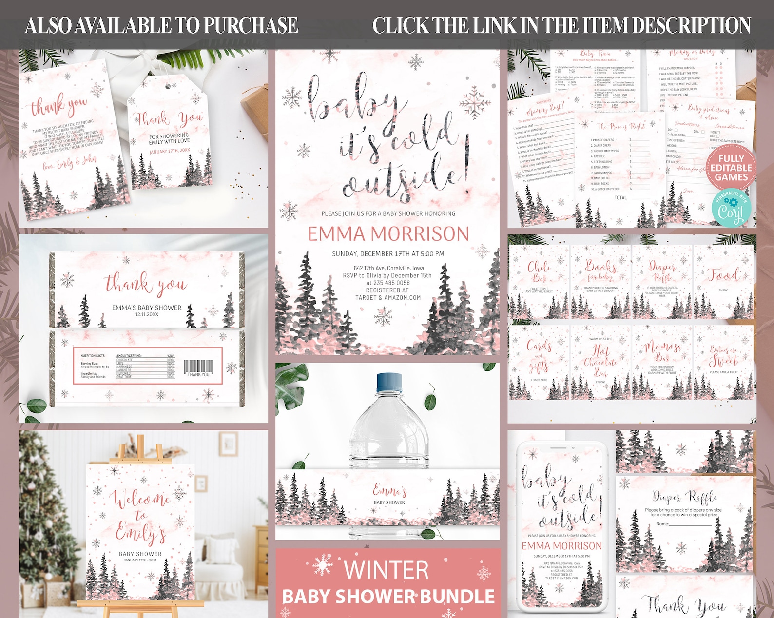 Winter Baby Shower Mega Bundle. Baby Its Cold Outside. Gender - Etsy