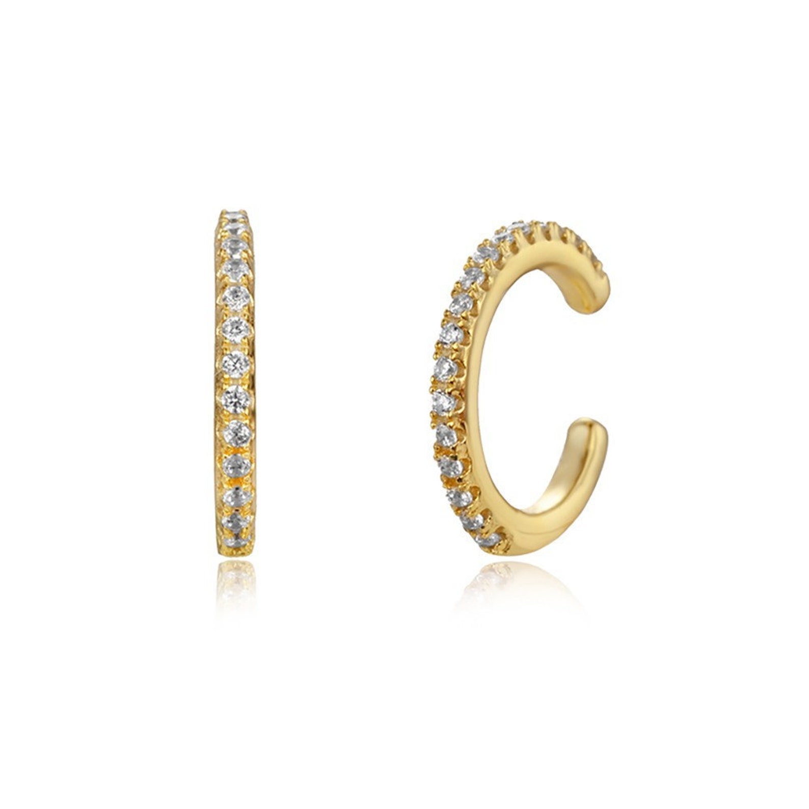Ear Cuff CZ Dainty Ear Cuff Gold CZ Ear Cuff Tiny Cuff - Etsy