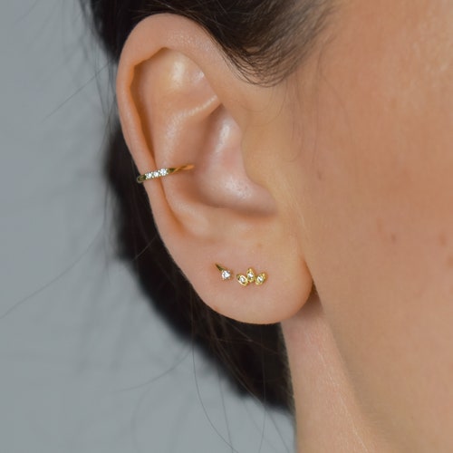 Delicate Hoop Gold Small Hoop Earrings Silver Fine Earring | Etsy