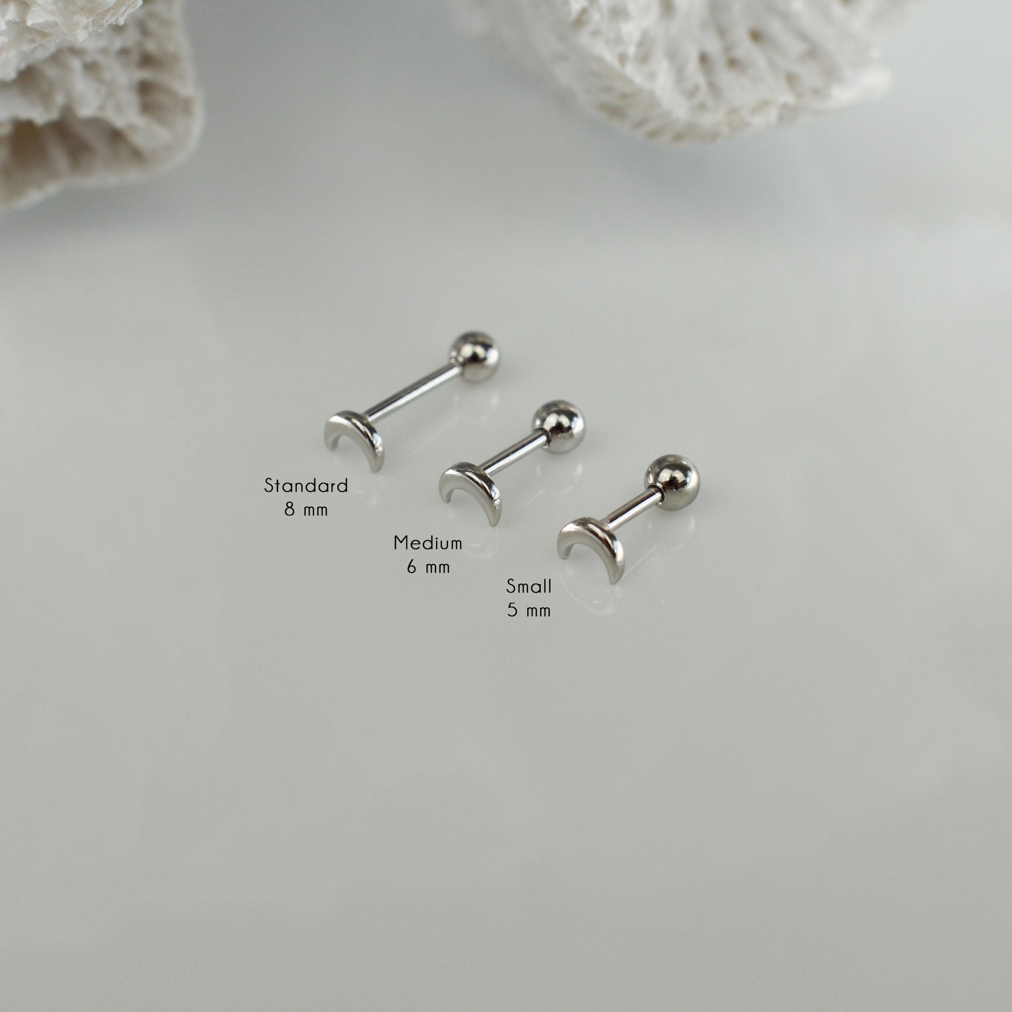 Tiny Moon Piercing * Helix Moon Piercing * Gold Conch Piercing ...