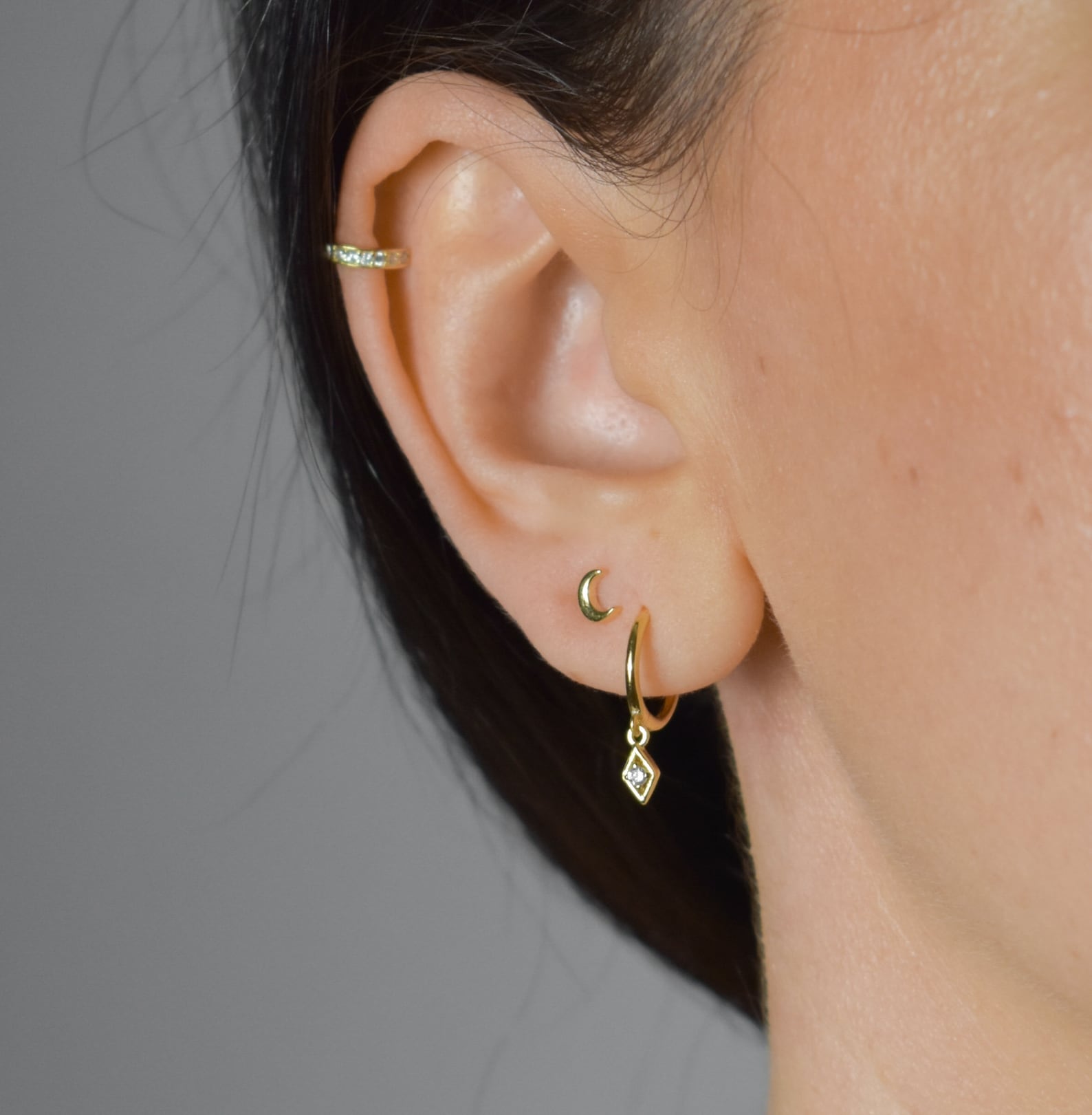 CZ Ear Cuff * Dainty Ear Cuff Gold *CZ Ear Cuff Silver *tiny Cuff ...