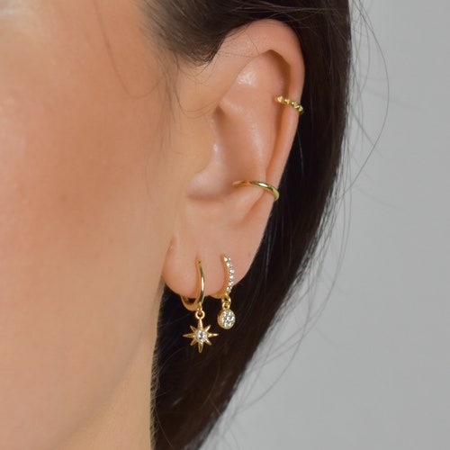 Delicate Hoop Gold Small Hoop Earrings Silver Fine Earring | Etsy