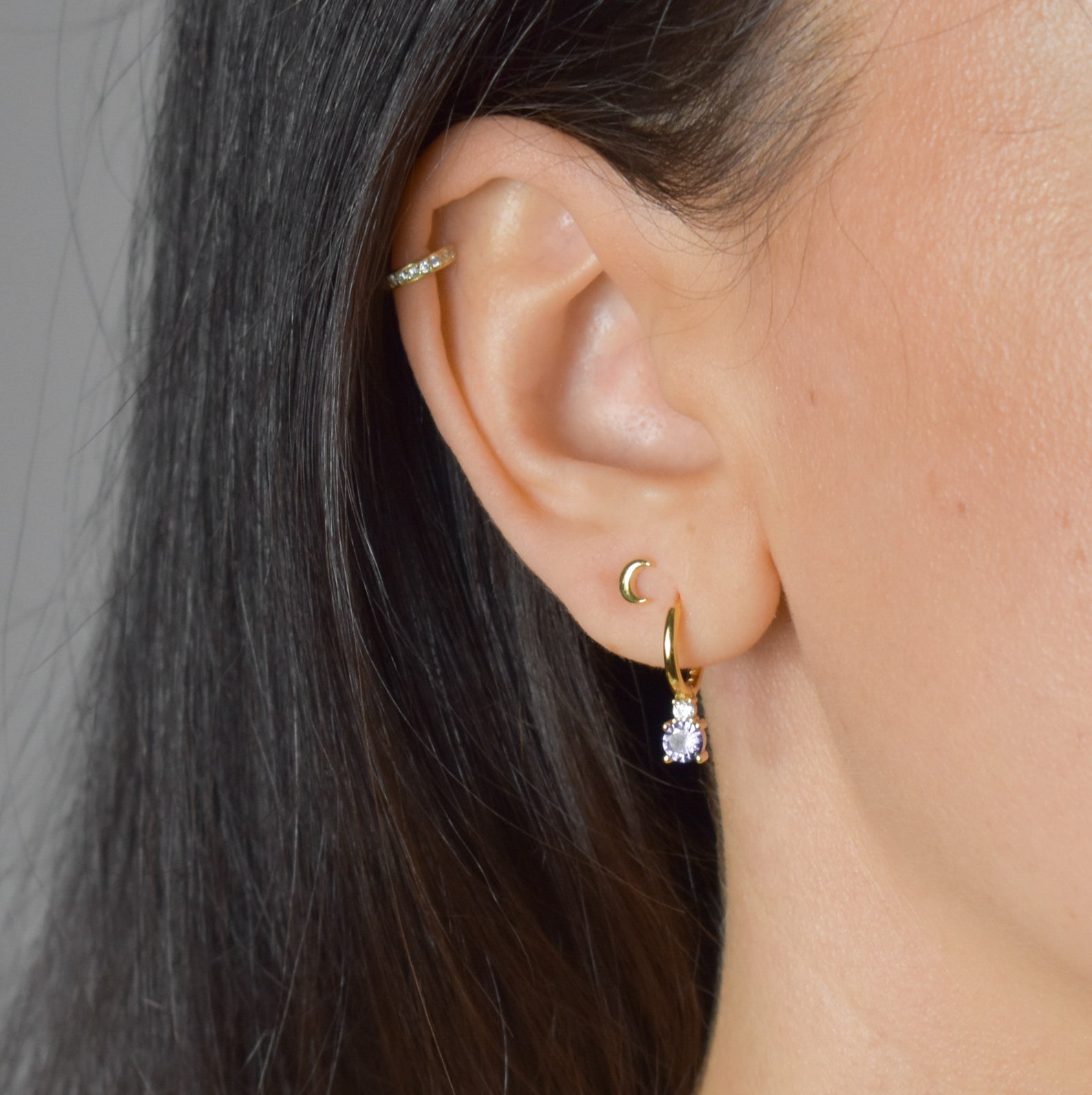 CZ Ear Cuff Dainty Ear Cuff Gold CZ Ear Cuff Silver tiny - Etsy