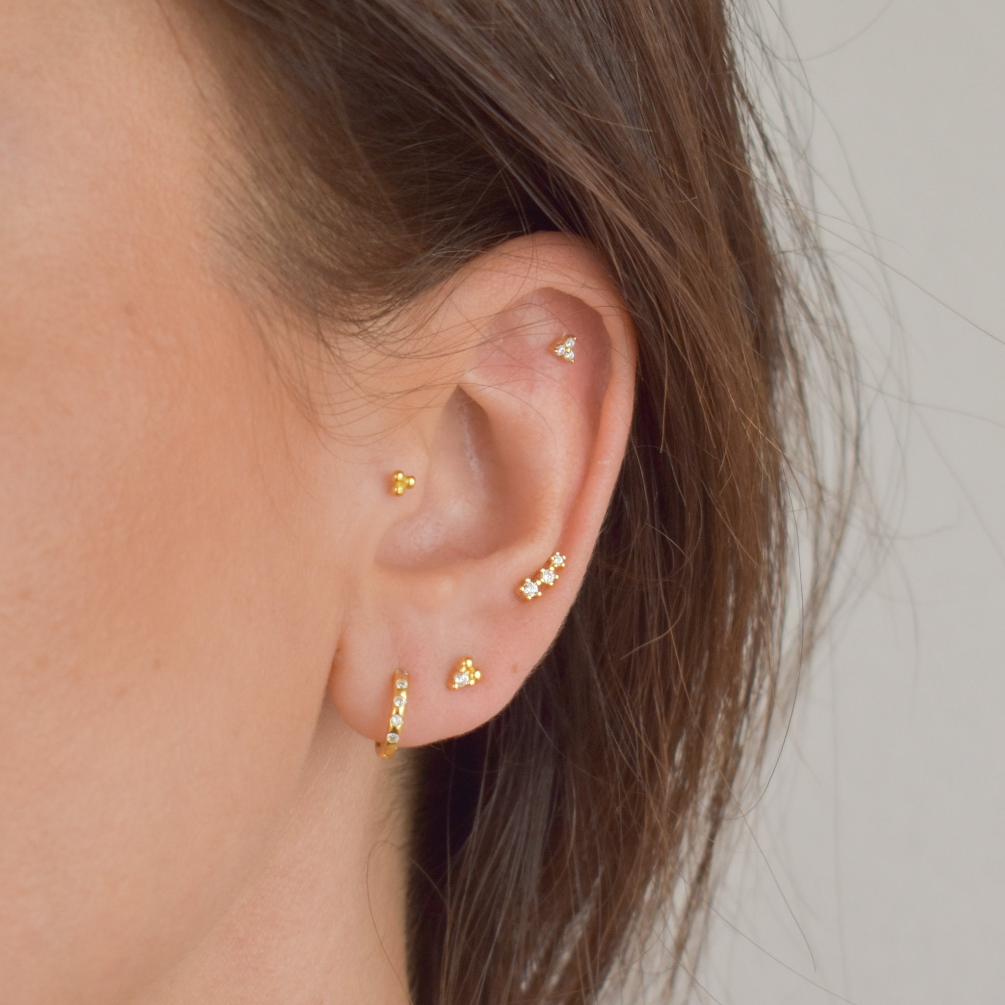 Little Point Piercing Gold * Helix Piercing * Gold Conch Piercing ...