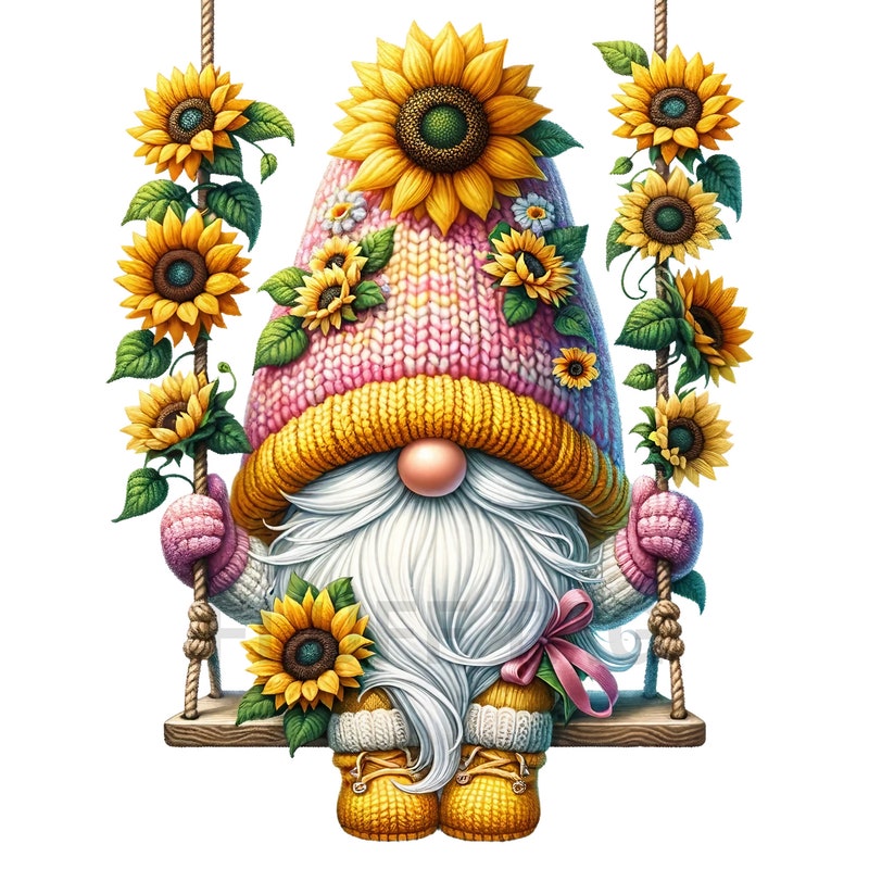 Gnome Sunflower - Etsy