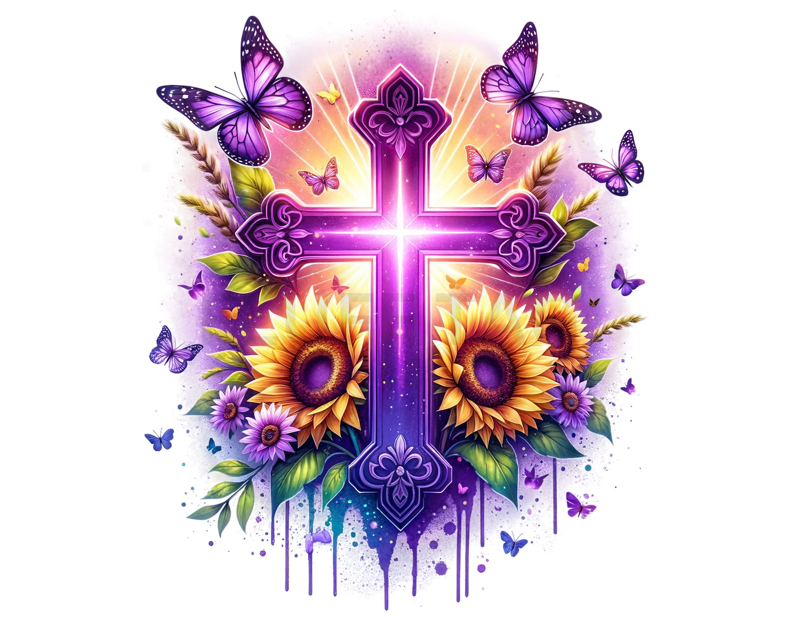 12 PNG Images Purple Cross Transparent Background Clipart Commercial ...