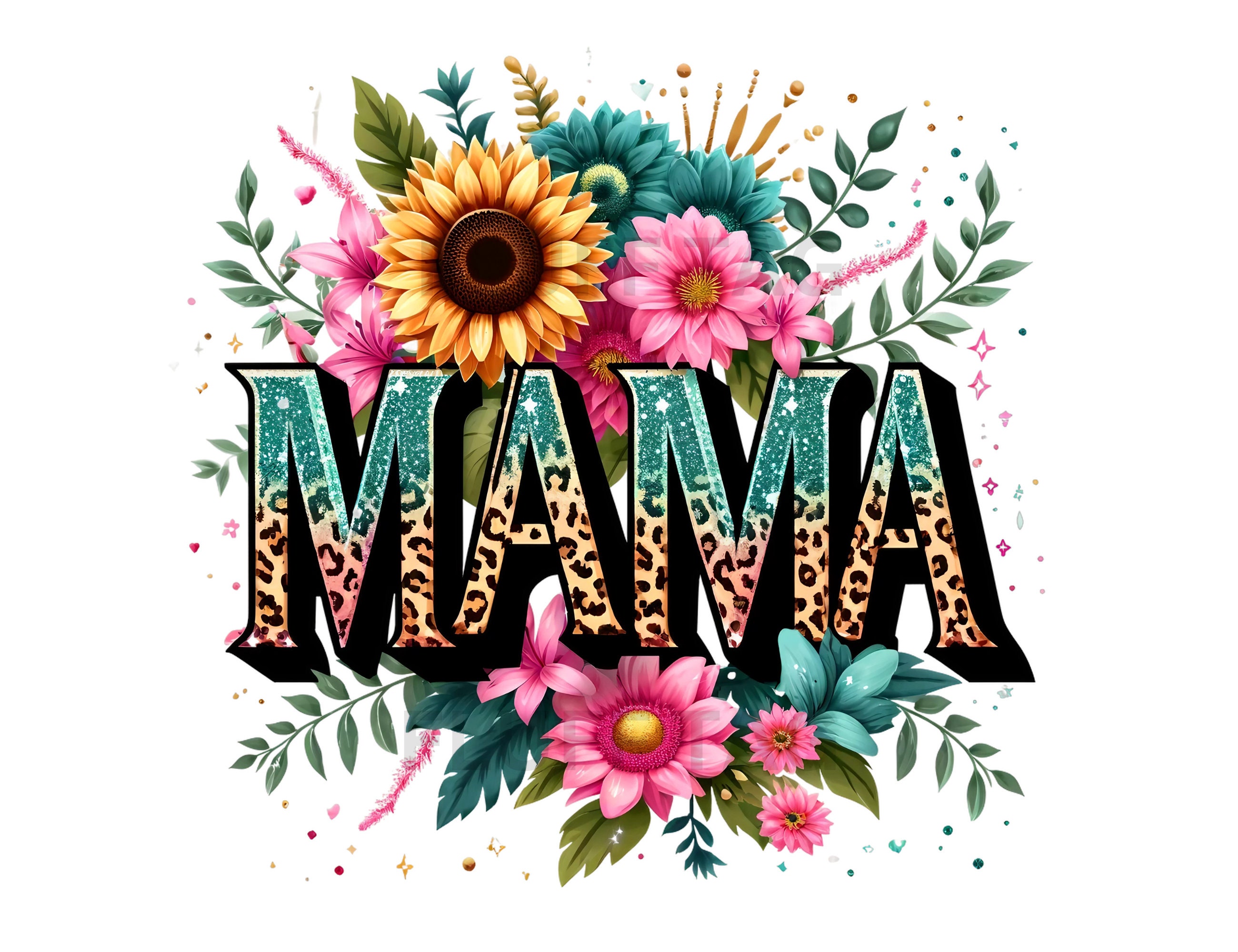 5 Images Mama PNG Transparent Background Mother's Day Clipart Digital ...