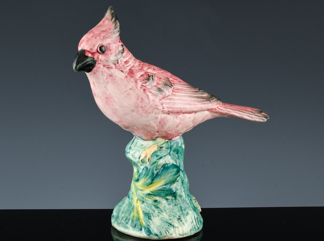 Lovely Older Vintage Stangl Pottery Birds Pink Cardinal on - Etsy