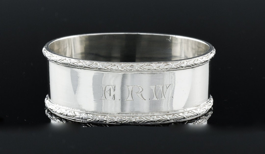 Fine Canadian Birks Sterling Silver Scroll Brim Oval Dinner Napkin Ring ...