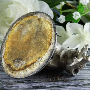 Vintage firmado Slavko Dugar Canadá Cast Pewter Grizzly Bear w Salmon ...