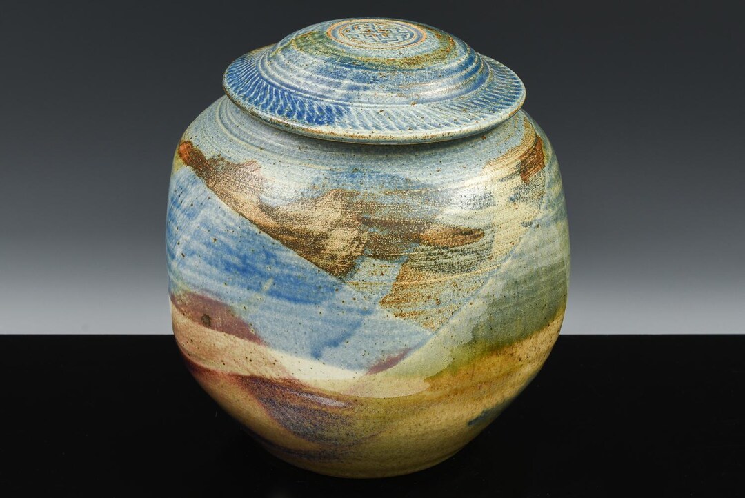 Pretty Vintage Signed Steve Irvine Canadian Studio Art Pottery Lidded ...