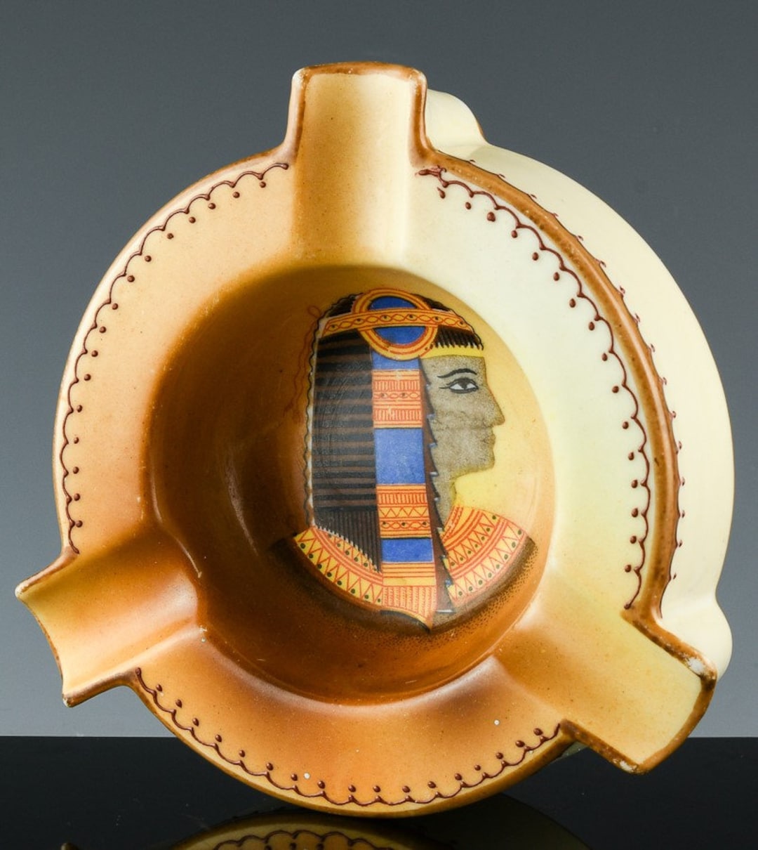 Desirable C1920 Art Deco Nippon Enamel Porcelain Egyptian Revival ...