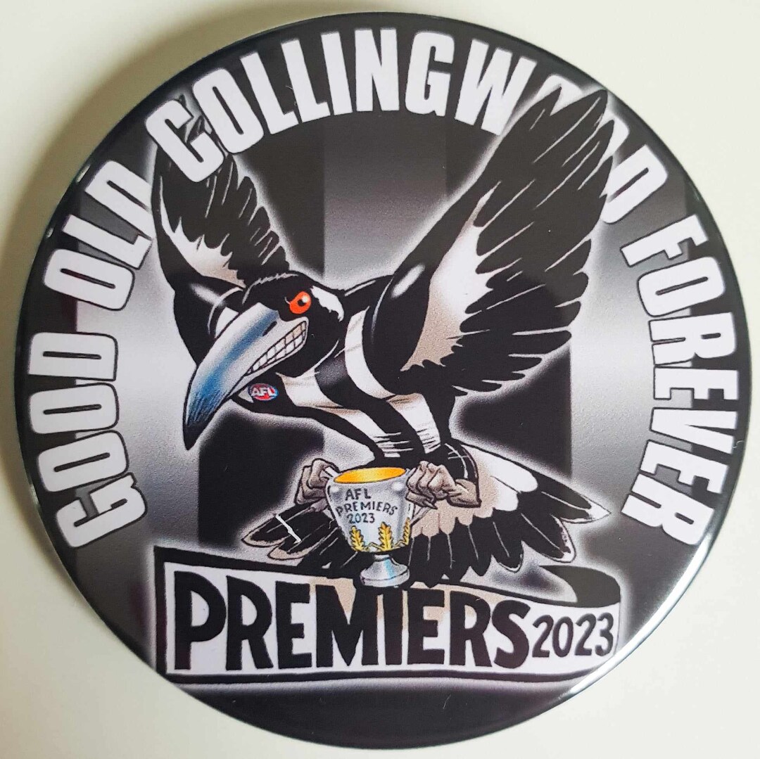 Collingwood Magpies 2023 Premiers Badges & Magnets - Grand Final ...