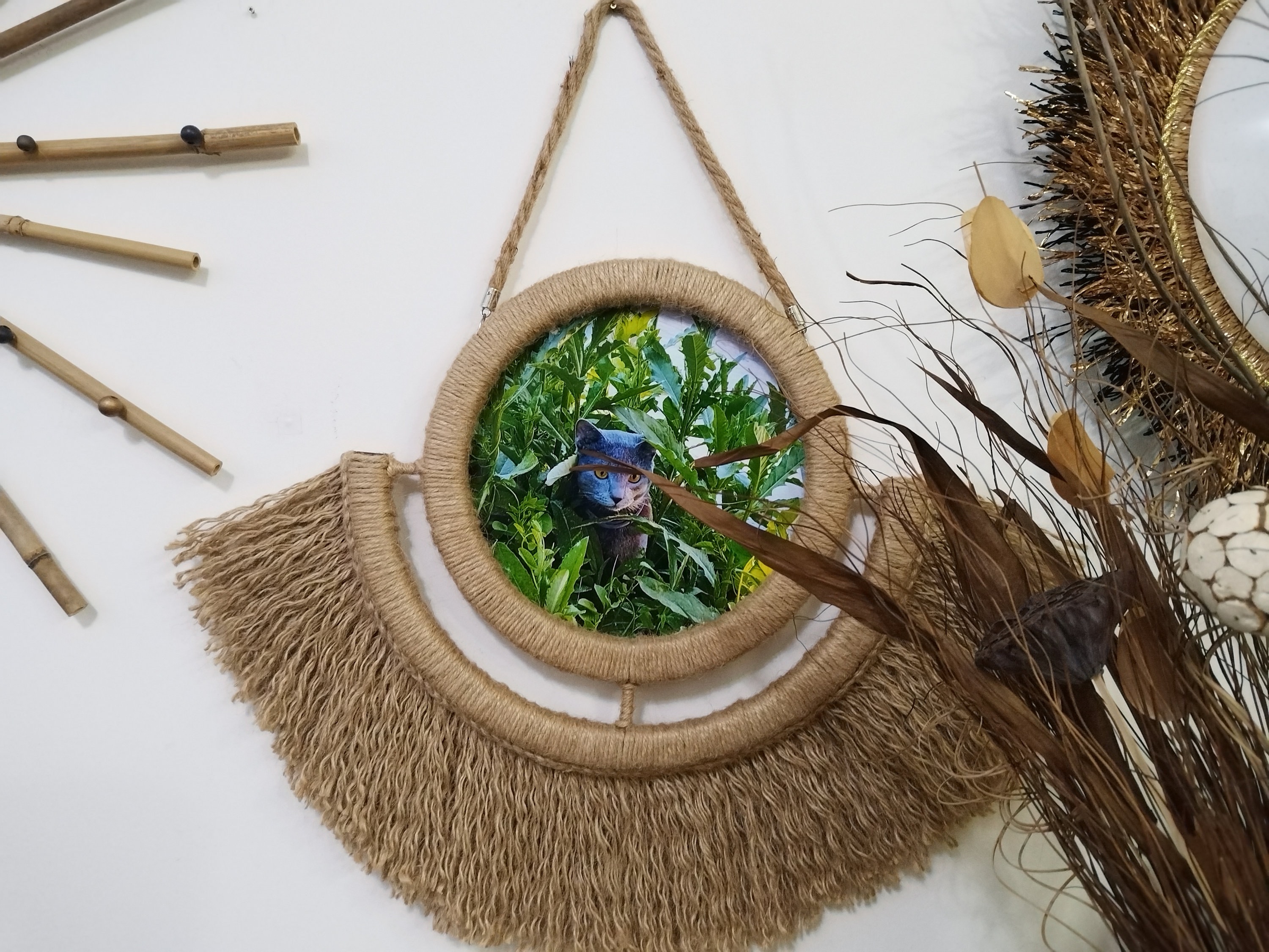 Rope Wall Décor ,rope Wall Art Photo Frame , Fiber Art, Boho Wall ...