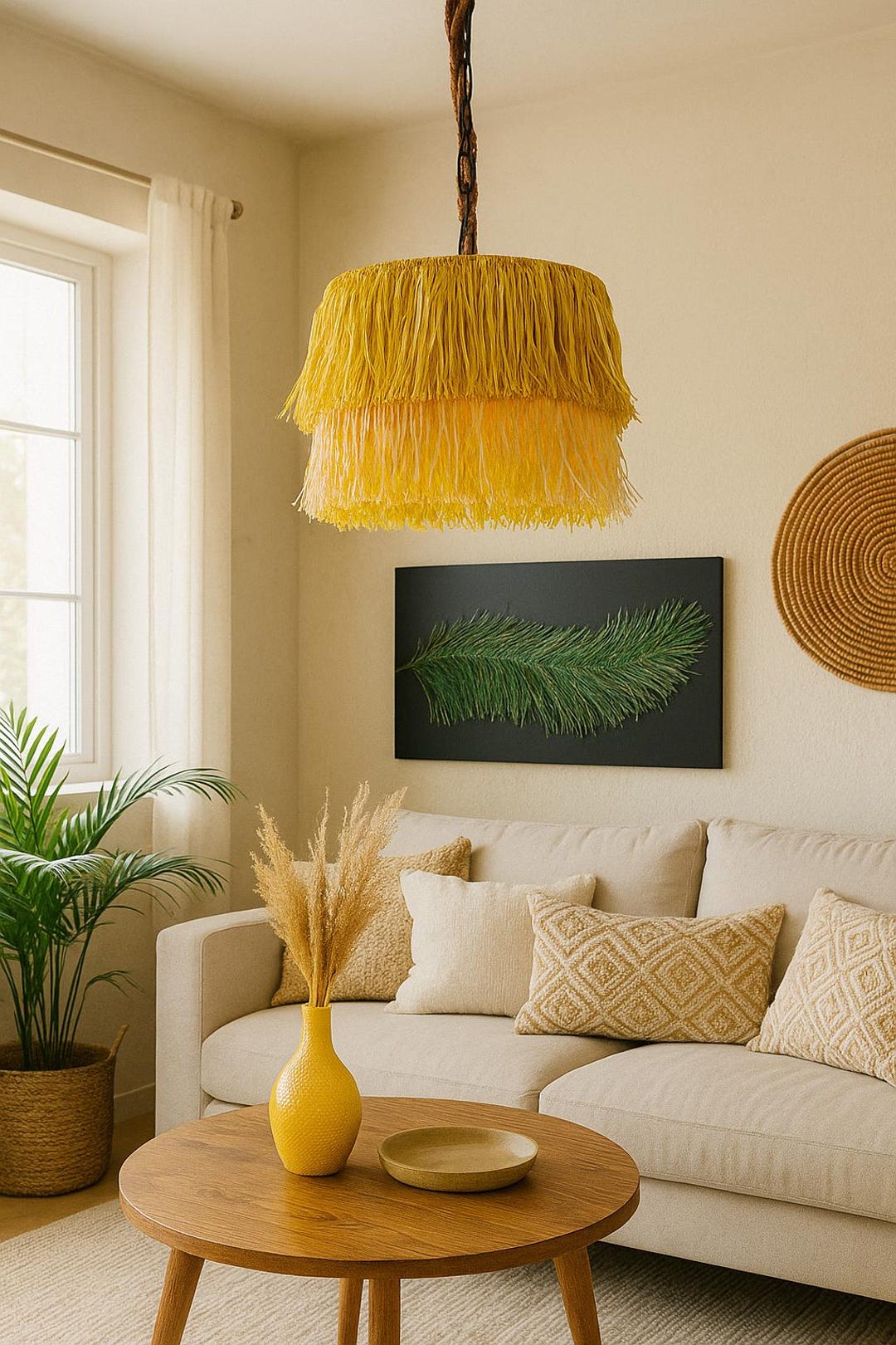 Bohemian Chandelier, Naturalistic Ceiling Lighting, Boho Pendant Light ...