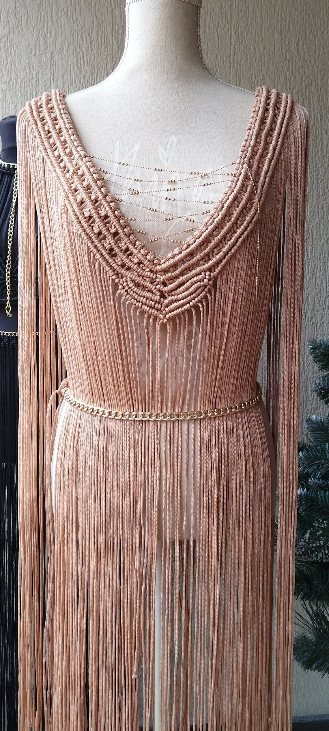 Macrame Dress , Birthday Dress , Shiny Material , Crazy Party Dress ...