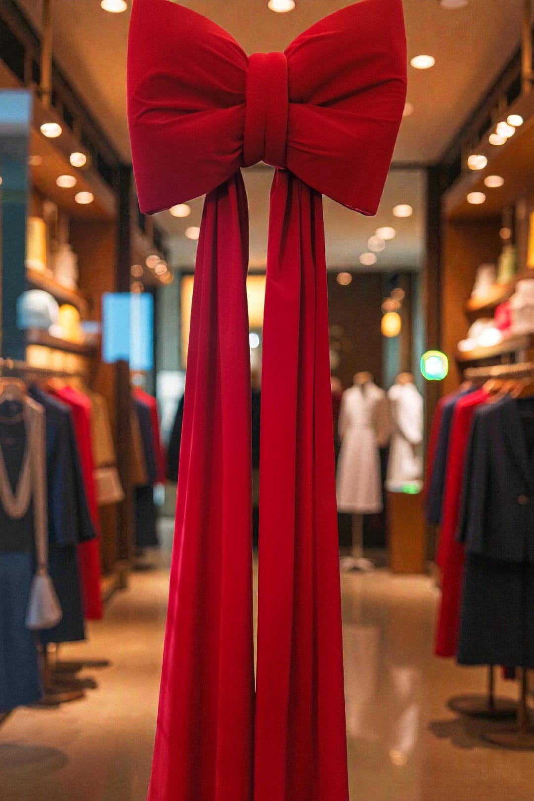 Large Red Velvet Christmas Tree Bow | Elegant Tree Topper | Luxury ...
