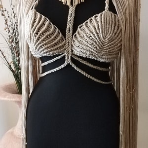 Top Macrame 3 Peces , Birthday Dress , Shiny Material , Crazy Party ...