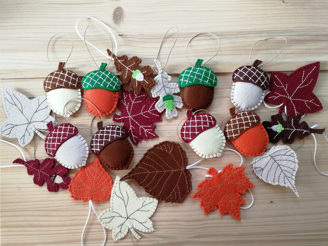Felt Acorns, Fall Decoration, Autumn Home Decor - Etsy