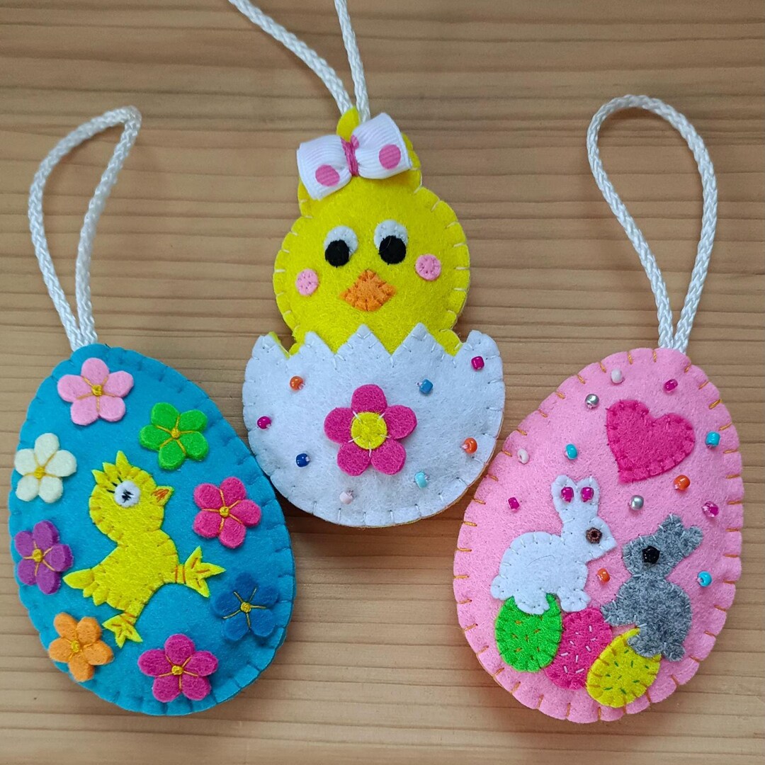 Vibrant Easter Decoration, Chick in Cracked Egg Featured by Bunnies ...